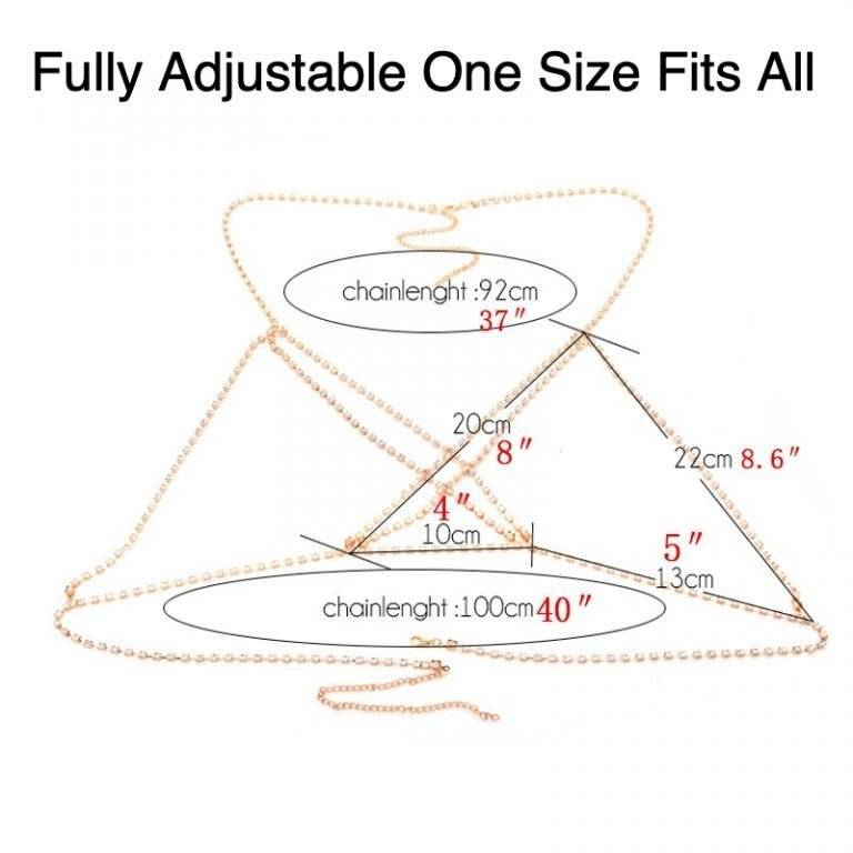 Full Rhinestone Body Chain Upper Body Necklace | Rhinestone Crystal ...